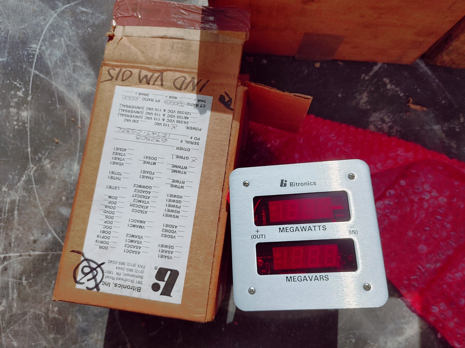 Bitronics QTWIE21 Digital Power Meter **New in Box** Megawatt Megavars ...