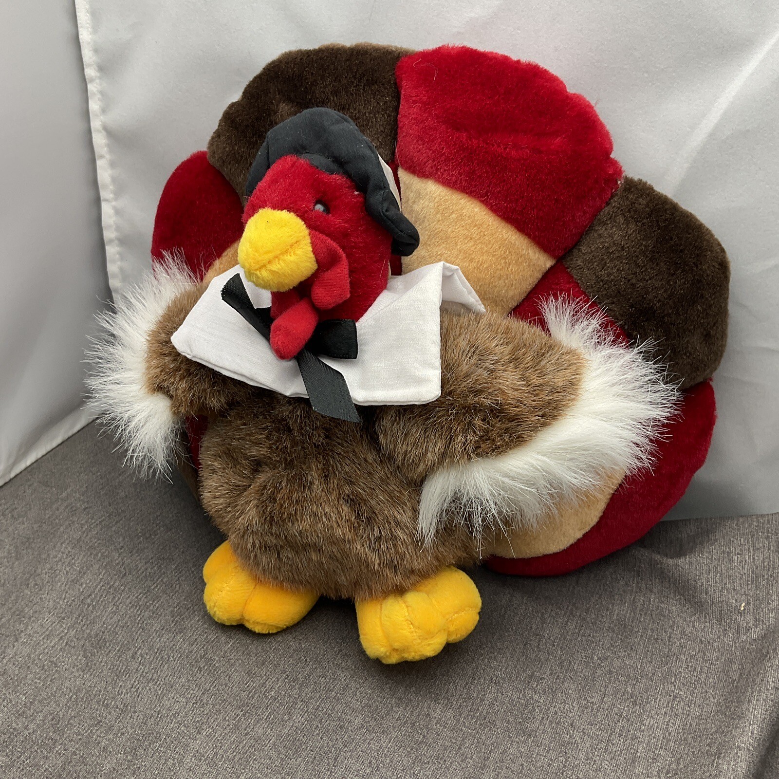 Turkey Pilgrim Dressed Stuffed Plush MTY International Thanksgiving ...