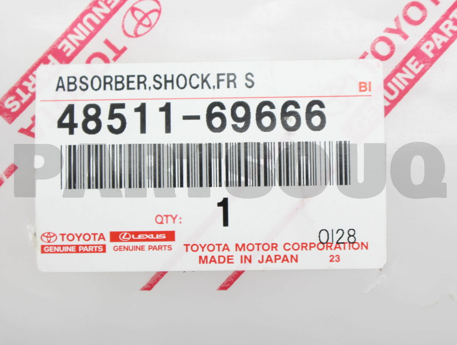 4851169666 Genuine Toyota ABSORBER SHOCK FR 48511-69666 | eBay