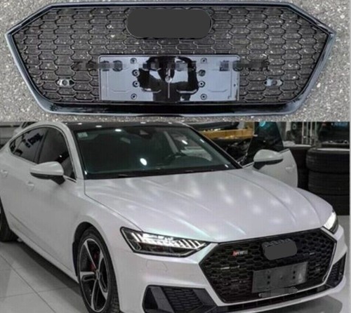 Fit For 2019-2022 Audi A7 S7 RS7 Front bumper Black mesh Honeycomb ...