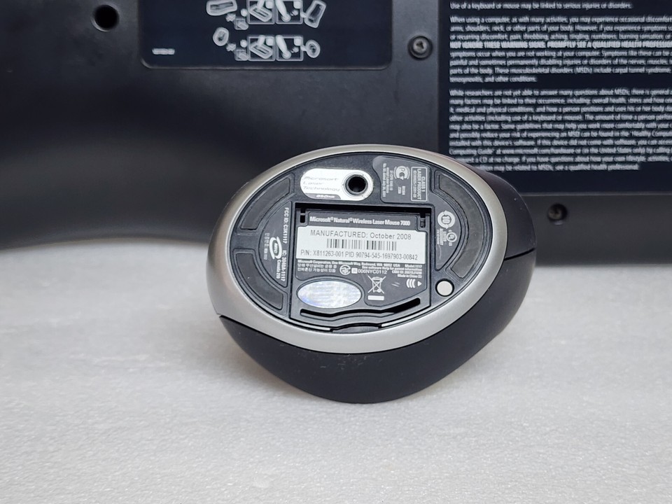 Microsoft Natural Wireless Ergonomic Keyboard 7000, Mouse & USB Dongle ...