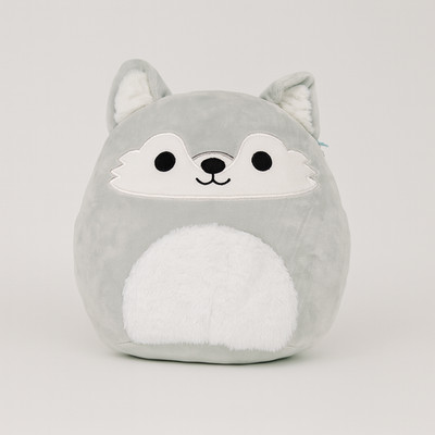 Squishmallow Lucille the Wolf Plush 12” Kellytoy NWT Gray White Rare ...