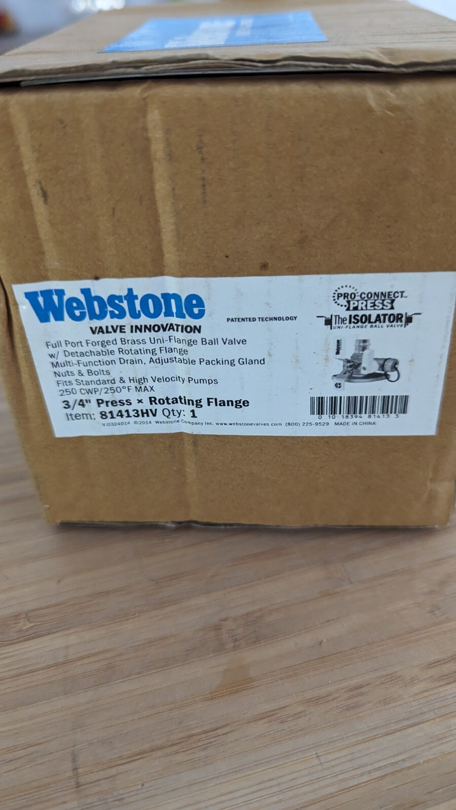 BRAND NEW WEBSTONE # 81413HV 3/4" PRESS ROATAING FLANGE | eBay