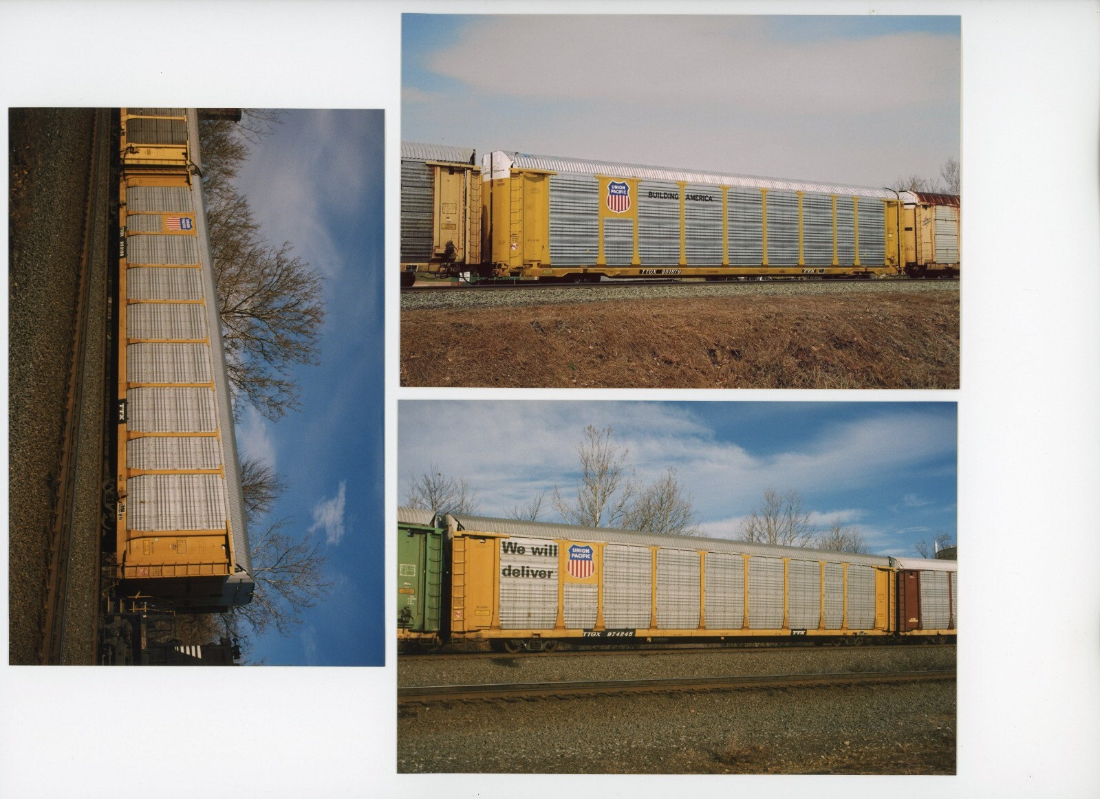 Union Pacific Autorack Rail Cars TTGX #974245, #851879 & #993198 4x6 ...