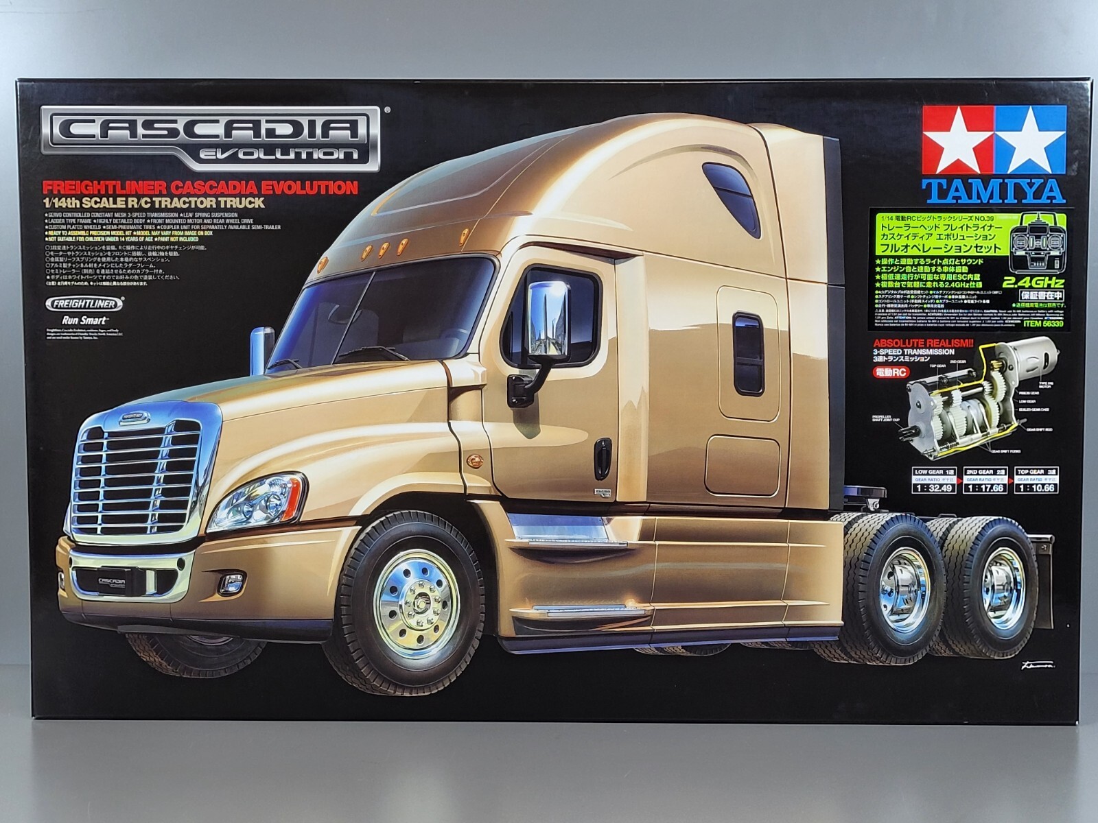 New Tamiya 1/14 RC Freightliner Cascadia +Full Operation MFC-01 Unit Transmitter | eBay