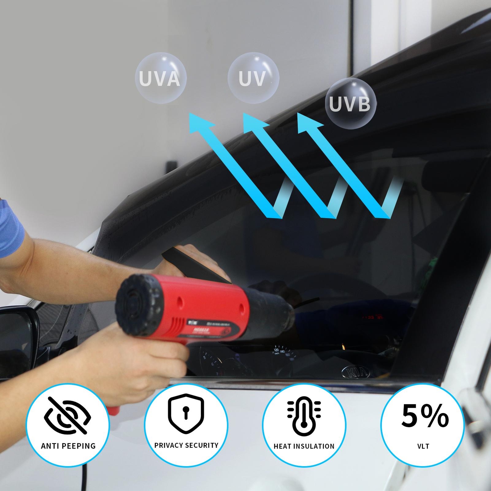 LIGHT SMOKE 35% CAR WINDOW TINT 6M x75 CM FILM TINTING | eBay UK