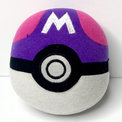 Toy Factory Pokemon 4.5” Master Ball Plush Stuffed Pokeball Purple Pink ...