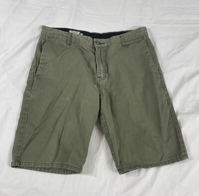 Volcom Mens Green Cotton Chino Shorts Size 32 | eBay