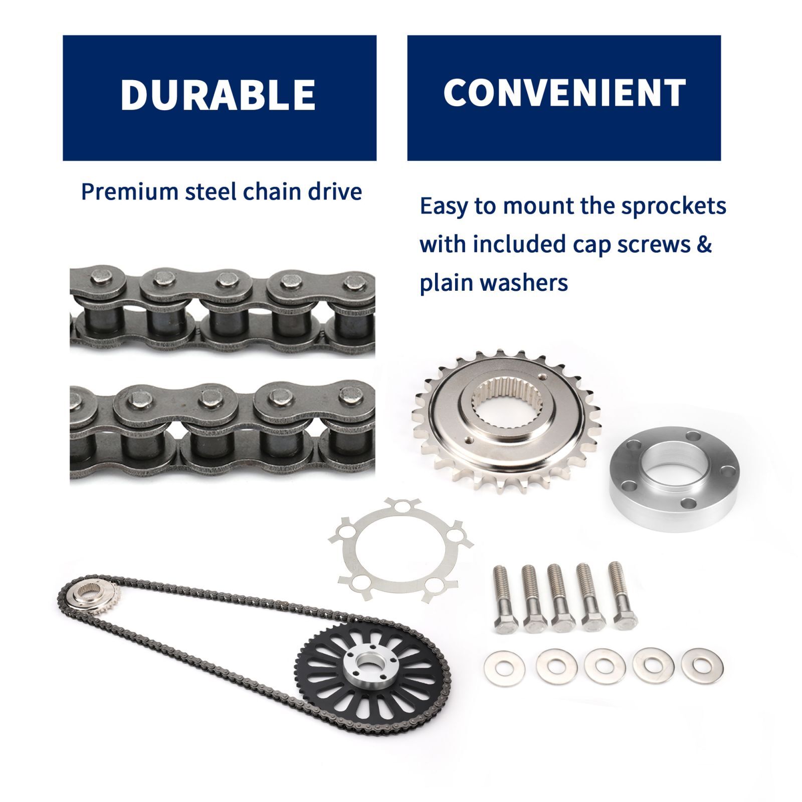 Chain Drive Conversion Kits for 2006-2017 Dyna 2008-up Softail | eBay