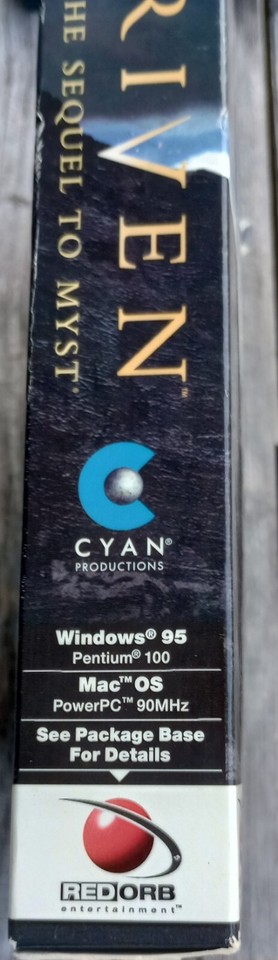 Riven The Sequel To Myst (PC/Mac CD-ROM) Video Game Cyan 1997 BIG BOX ...