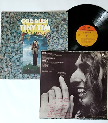TINY TIM SIGNED LP GOD BLESS 1968 VINYL REPRISE RECORDS GUITAR PSYCH ...