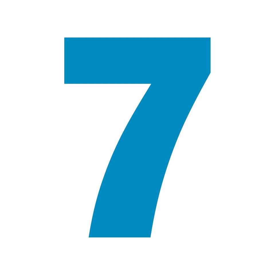 lucky number 7 Vinyl Decal Version 2 number seven Window Sticker | eBay