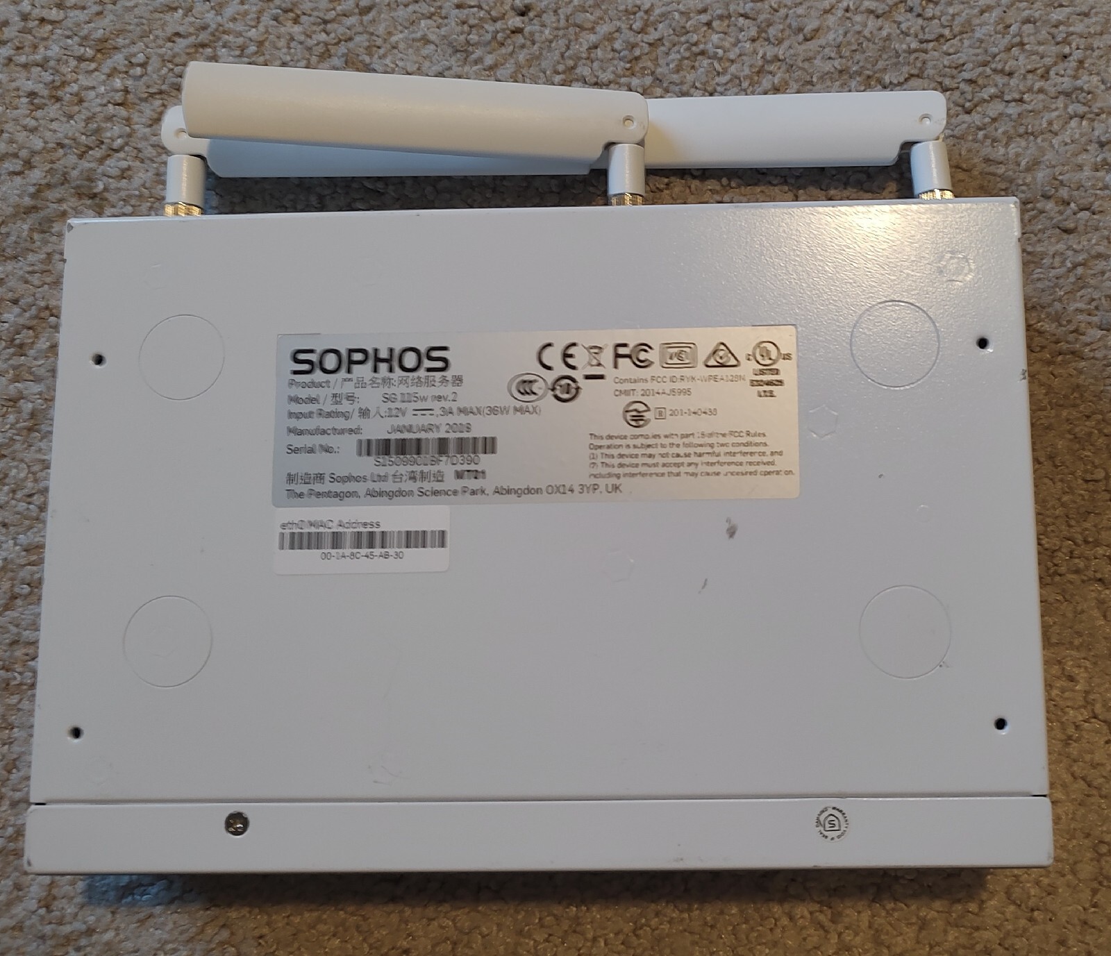 Sophos SG 115w Router UTM Firewall for sale online | eBay