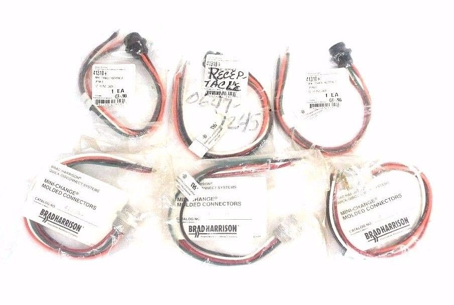 LOT OF 6 NEW BRAD HARRISON 41310+ MINI-CHANGE MOLDED CONNECTORS 12 ...