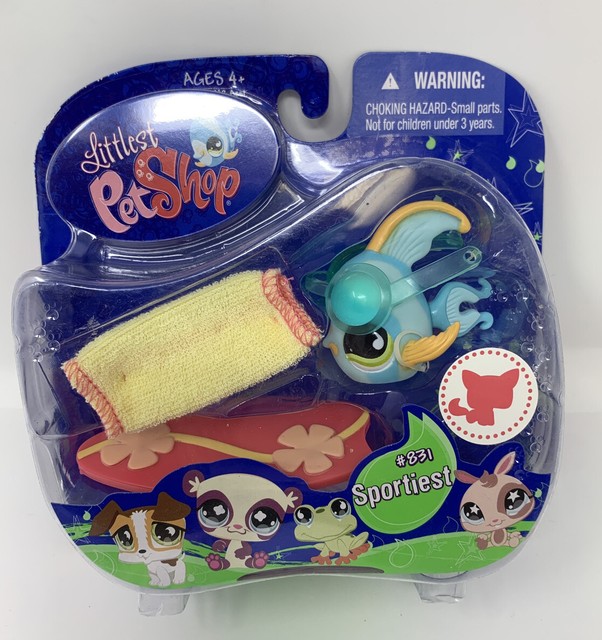 2007 Hasbro Littlest Pet Shop LPS Blue Yellow Angelfish Angel Fish #831 ...