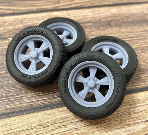 1/24 Scale: 17-inch Radir Style Wheels/tires for Model Car. Resin; 1/25 ...