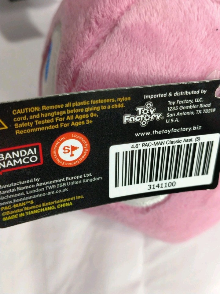 Ms. Pac Man Pinky Ghost, 5" Plush Toy | eBay