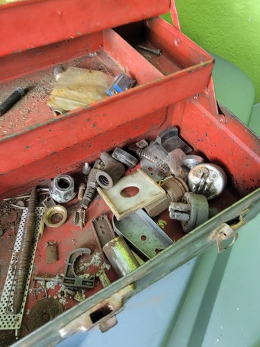 Vintage Excelsior Green Metal Utility Toolbox Portable Storage Tackle ...