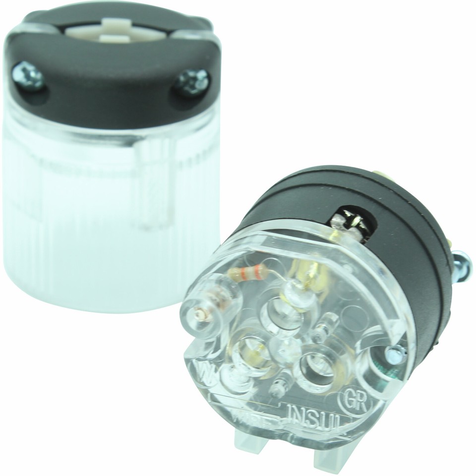 Lighted Male 515-PV-LIT Power Cord Repair 15 Amp 5-15P Straight Blade ...