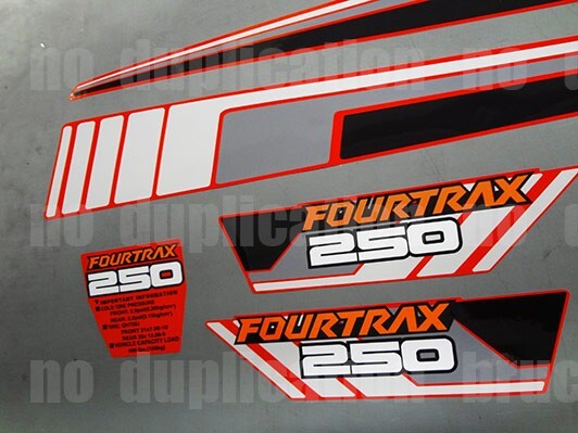 1985 85' Fourtrax 250 graphics decals ATV 18pc Stickers Kit Quad | eBay