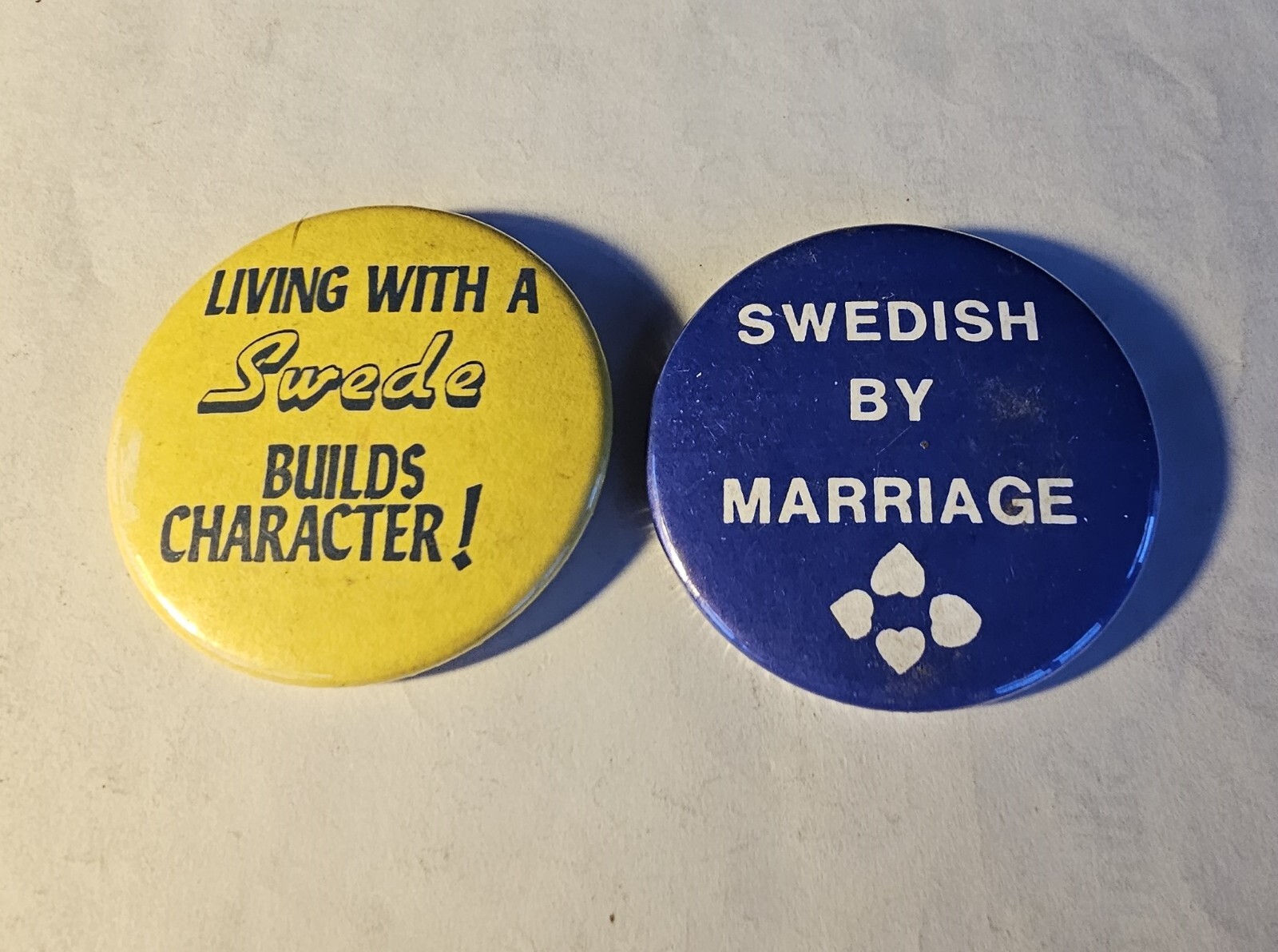 2 Humorous Swedish/Swede 2 1/2" Pinback Buttons #201 &202 by Marriage ...