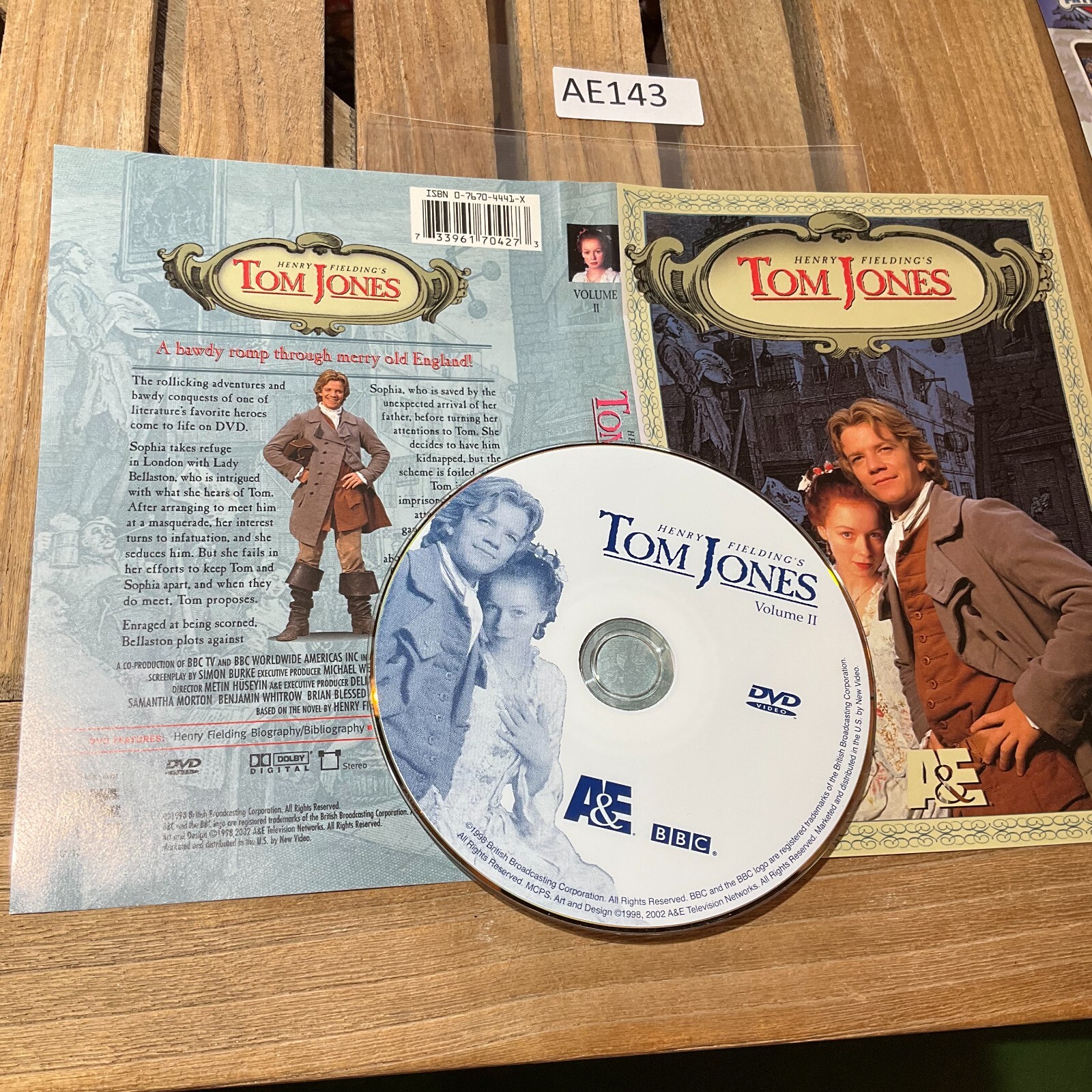 Henry Fielding's Tom Jones (DVD, 2002, 1-Disc) No Case No Tracking # ...