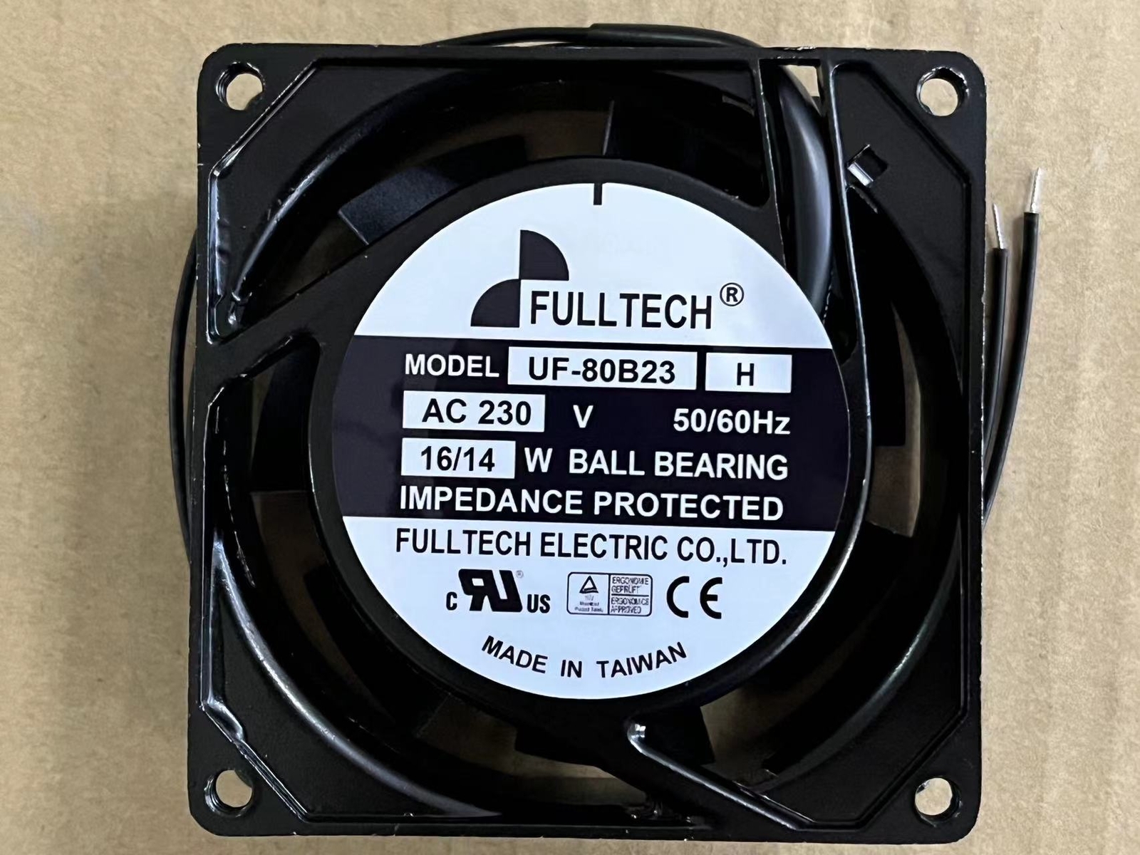 1 PCS FULLTECH Fan UF-80B23 H 8025 AC 230V 8CM 16/14W 2 Wire | eBay
