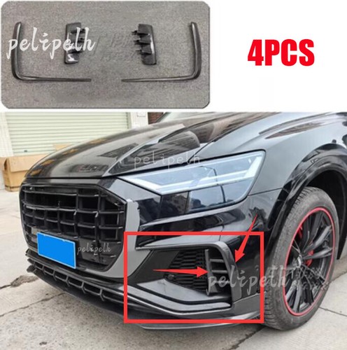 For Audi Q8 SQ8 2019-2023 Dry Carbon Fiber Front Bumper Lip Spoiler ...