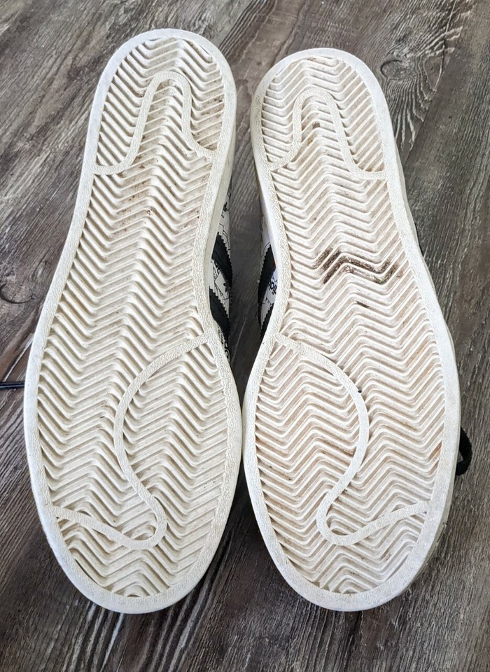 Adidas Superstar All Over Reflective Label Logo Collage mens white ...