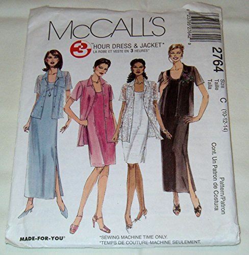 McCalls Sewing Pattern 2764 Misses Dress Shirt Two Lengths Size 10-14 ...