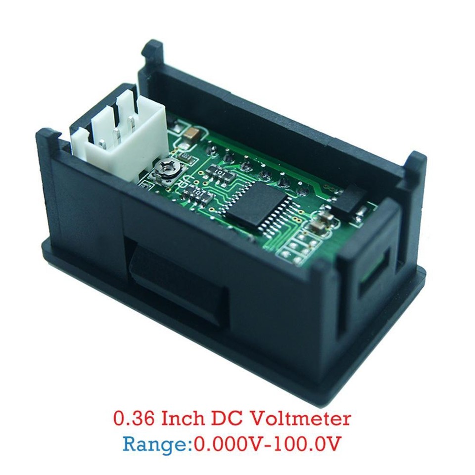 Mini Digital LED Display 4 Bits 0-100V Voltmeter Panel Volt Voltage ...