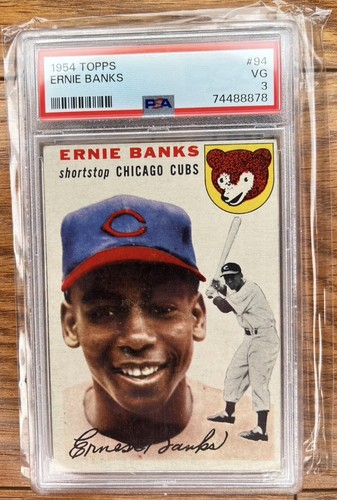 1954 Topps Ernie Banks #94 HOF RC PSA 3 VG Chicago Cubs *Beauty, Great ...