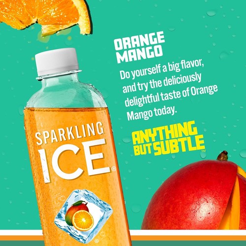 Sparkling Ice Orange Mango 17 Ounce Bottles (12 Count) for sale online ...