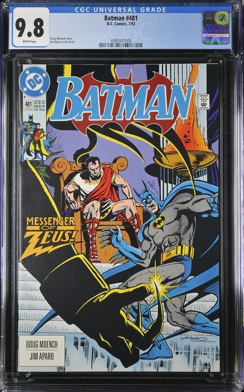 Batman 481 CGC 9.8 WP NM+ DC Comics 1992 Messenger of Zeus! DC MOVIE ...