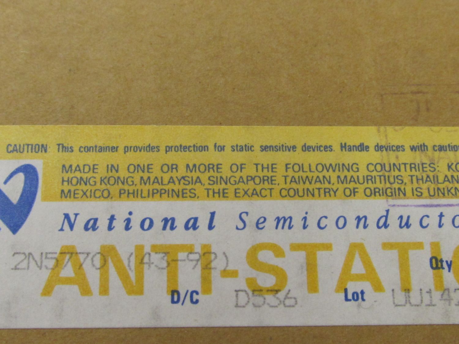 10 Stück - 2N5770 NSC National Semiconductor TO92 NPN RF Transistor ...