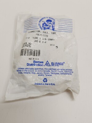 LOT OF (5) NEW IN BAG! BARNES POLY-TITE MALE TUBE CONNECTOR 11428 | eBay