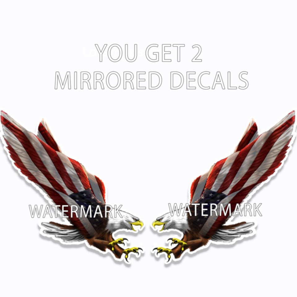 Screaming Eagle Decals Vehicle Graphics Patriotic American USA Decals ...