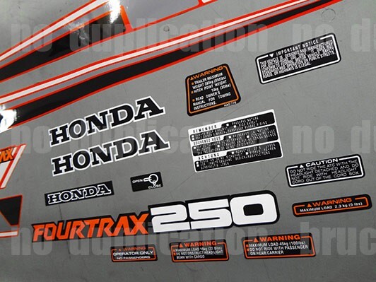 1985 85' Fourtrax 250 graphics decals ATV 18pc Stickers Kit Quad | eBay