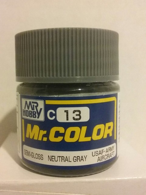GSI Creos Gunze Mr Hobby Color Lacquer C13 Neutral Gray Paint 10ml for ...