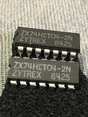 2 LOT ZX74HCT04-2N, 74HCT04 - Logic IC Inverter, Hex, 2 Inputs, 14 Pins ...