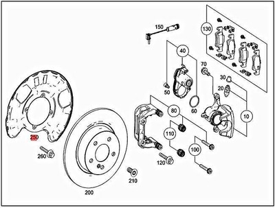 Genuine MERCEDES C292 W166 X166 Cover plate f brake disk Right ...
