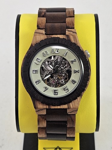Jord Automatic Dover Zebrawood & Dark Sandalwood Wood Wrist Watch ...