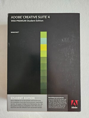 Adobe Creative Suite 4 Web Premium Student Edition | eBay.de