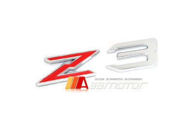 Trunk Rear Emblem Badge Chrome Letter Z3 Red fits BMW E36/7 Roadster ...