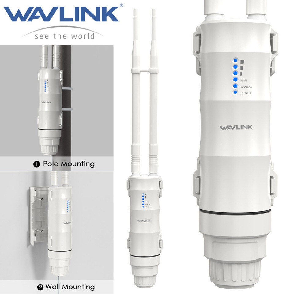 WAVLINK Outdoor WiFi Extender Router Long Range WiFi Repeater 300/600 ...