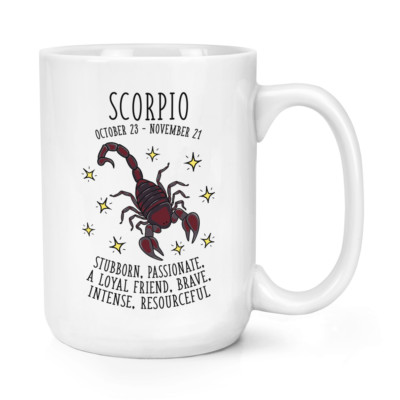 Scorpio Horoscope 15oz Large Mug Cup - Horoscope Star Sign Zodiac ...