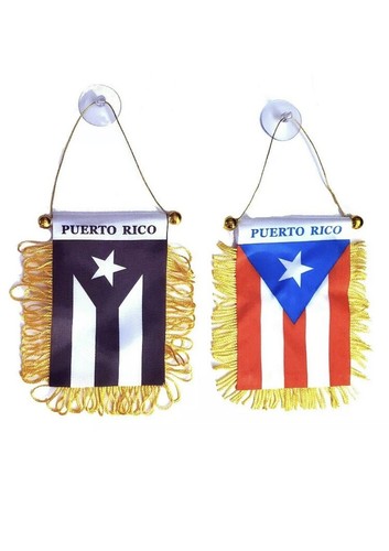 Lote De 2-Puerto Rico mini banner Flag 4 x 6 for cars & truck Window | eBay