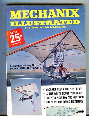 Mechanix Illustrated Magazine November 1961 Flex Wing Plane ...