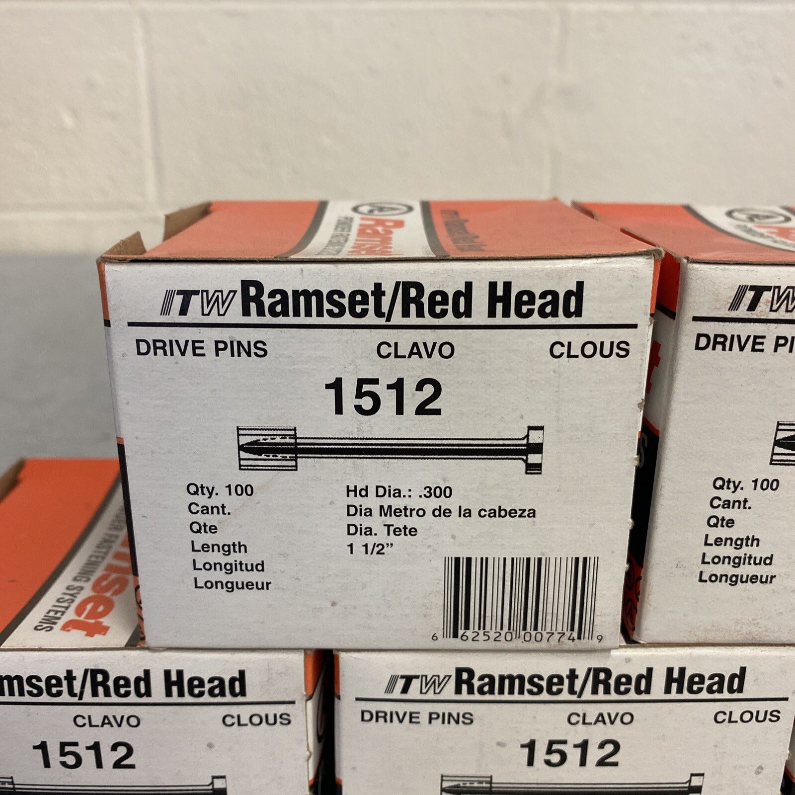 Set of 2 - Ramset 1" ESR-1799 Concrete Track Nails Box of 100 - for ...