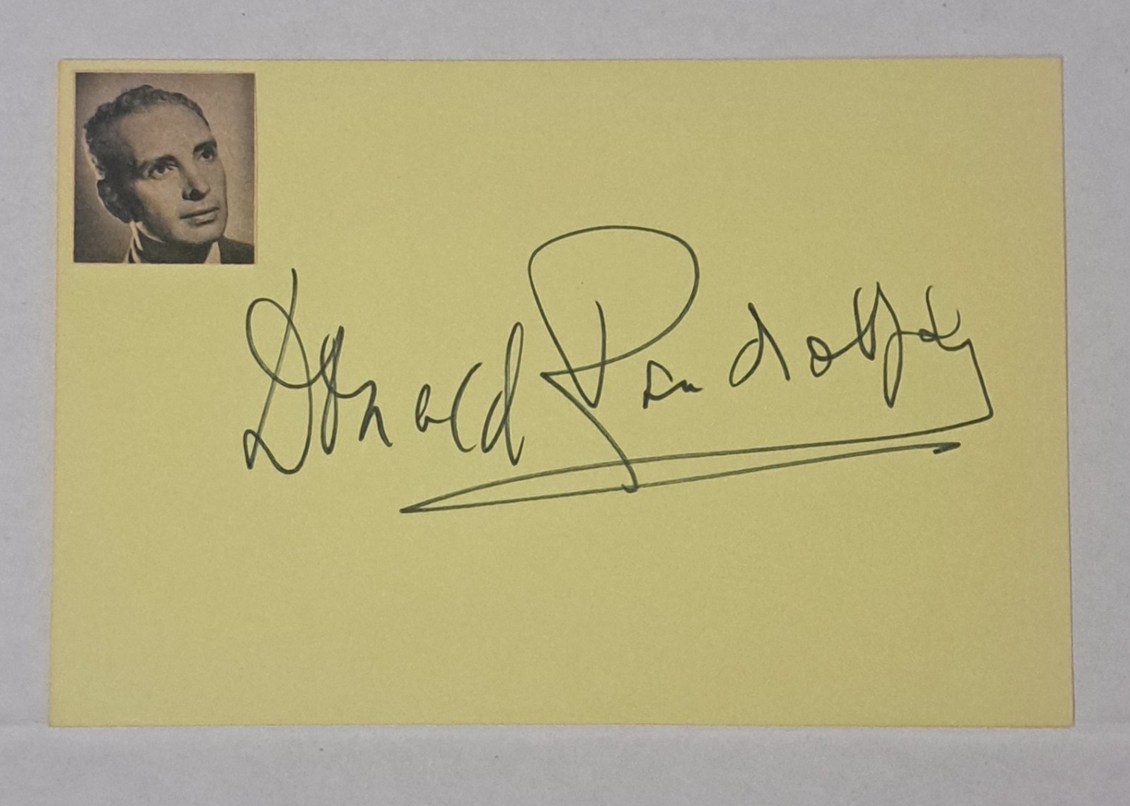 Donald Randolph Autograph 4x6 Index Card The Mad Magician & The Deadly ...
